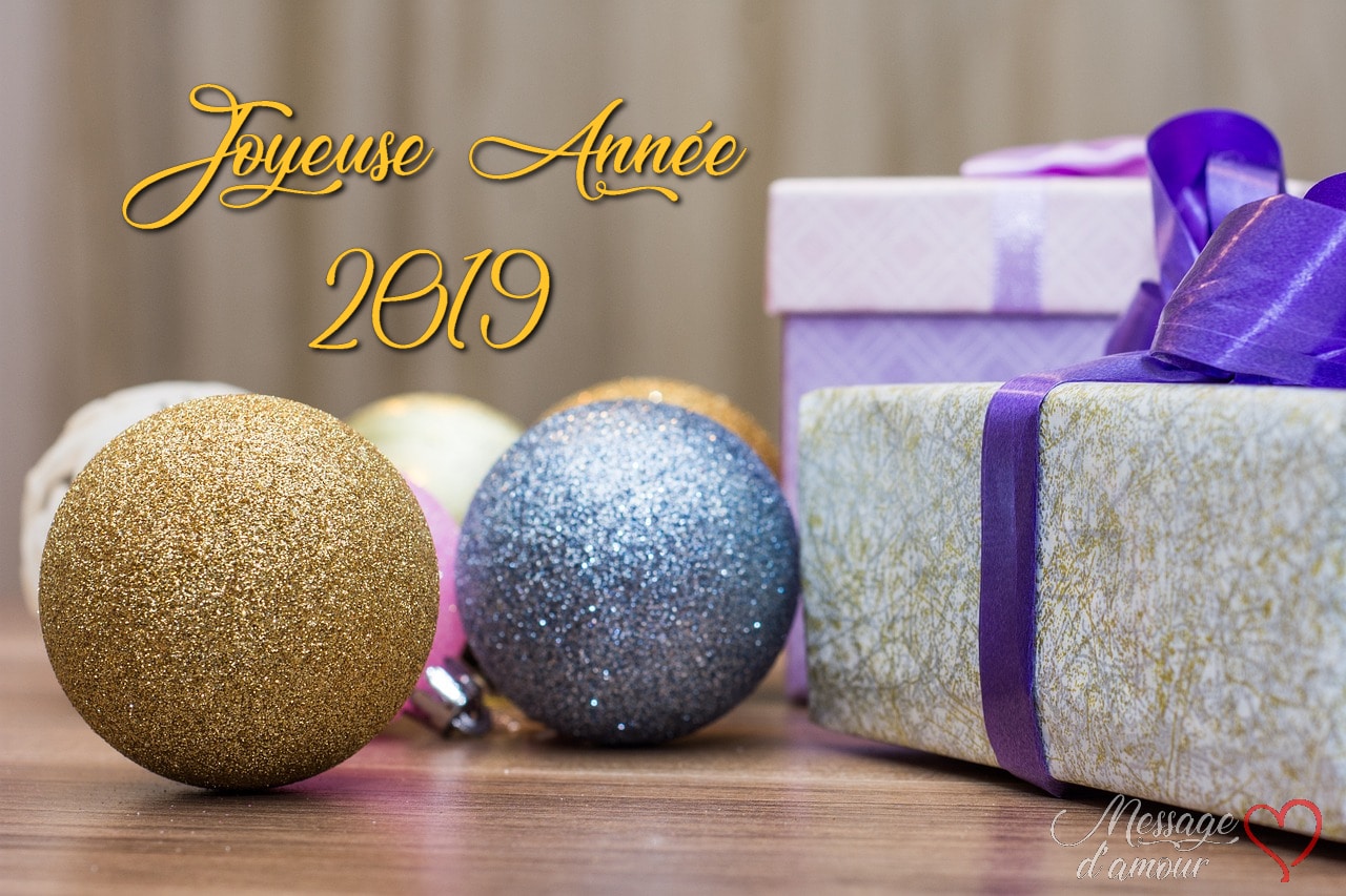 Cartes bonne année 2019 gratuites - Message d'amour