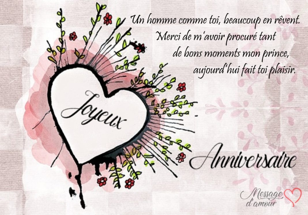 Message Danniversaire Pour Son Chéri