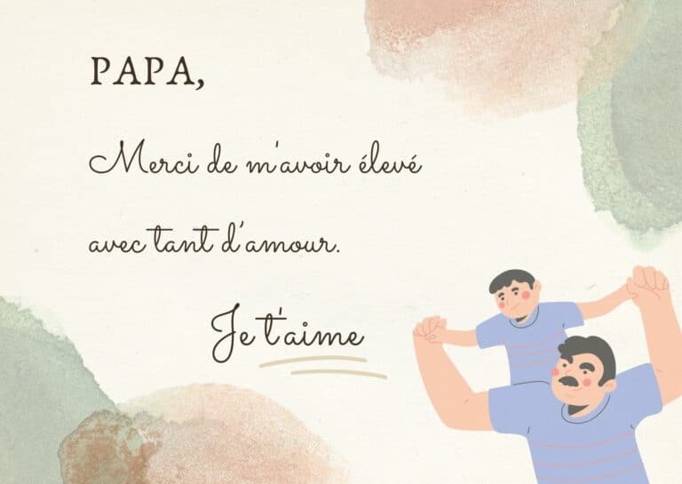 Je t'aime papa - message pour mon père - Message d'amour