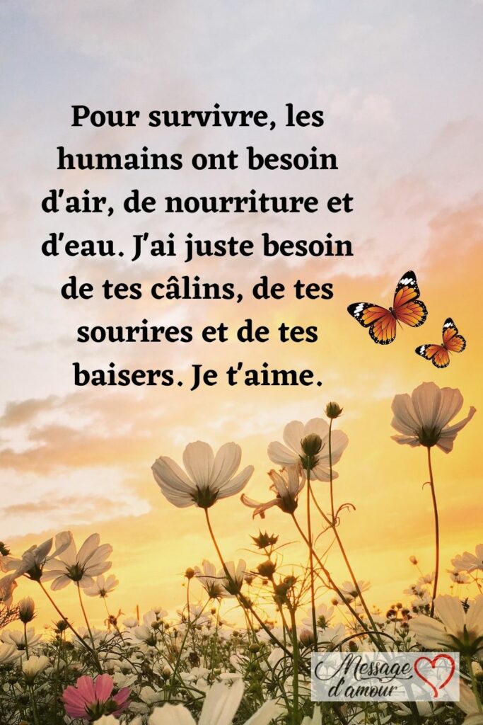 Message d'amour pour l'être aimé - Message d'amour